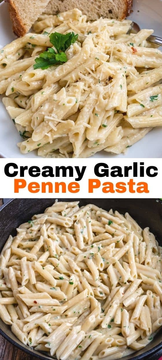 Creamy Garlic Penne Pasta - Top Recipes