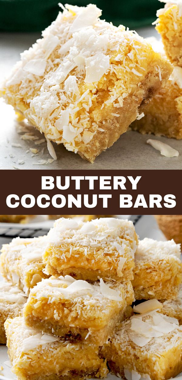 Buttery Coconut Bars Recipe - Top Recipes