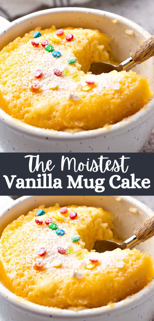 The Moistest Vanilla Mug Cake - Top Recipes