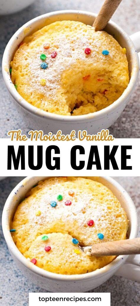 The Moistest Vanilla Mug Cake - Top Recipes
