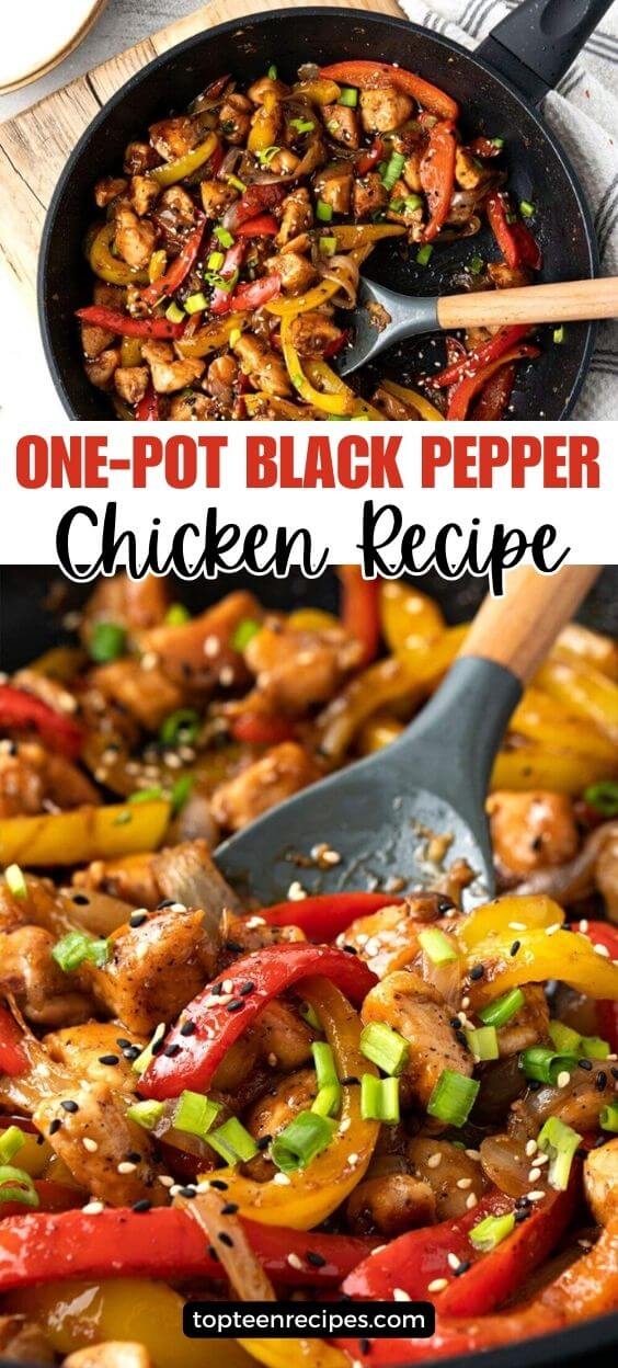 One-Pot Black Pepper Chicken Recipe - Top Recipes
